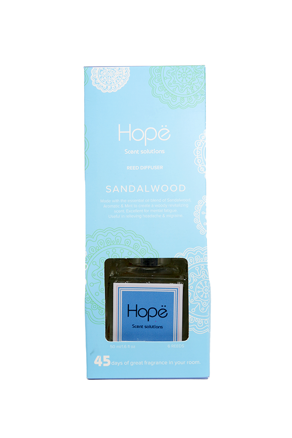 Hope Scent Solution Reed Diffuser Sandalwood 50ml - LifePlus