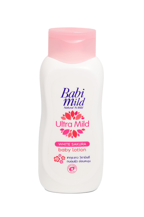 Babi Mild Lotion Ultra Mild White Sakura 180ml - LifePlus