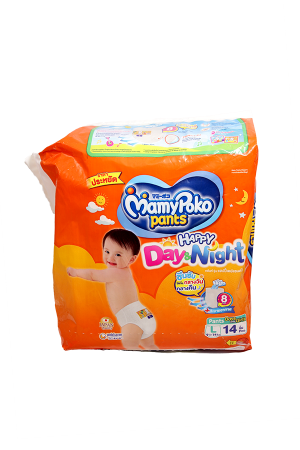 Mamy Poko Baby Diaper Happy Day & Night Pants L 14's - LifePlus