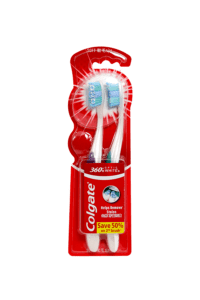 Colgate 360' Optic White Twin Pack Toothbrush - LifePlus
