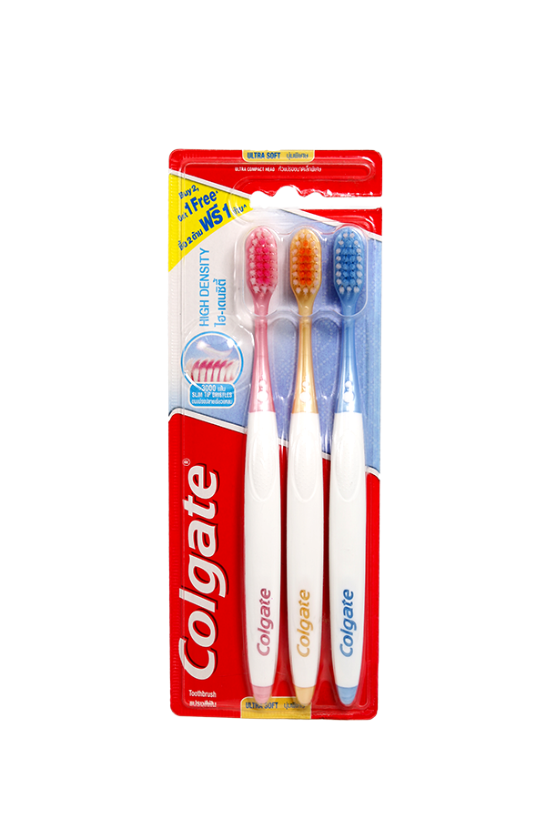 Colgate Slim Soft High Density 2+1 Toothbrush - LifePlus