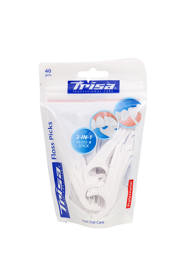 Trisa Dental Floss Picks Stick 40's - LifePlus