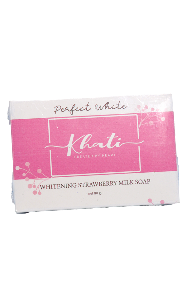 Khati Whitening Bar Soap Strawberry Milk 80 G - LifePlus