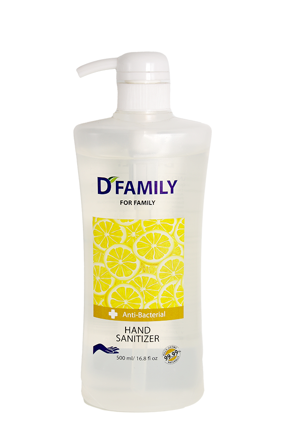 D Family Anti-Bacterial Hand Sanitizer Lemon 500ml - LifePlus