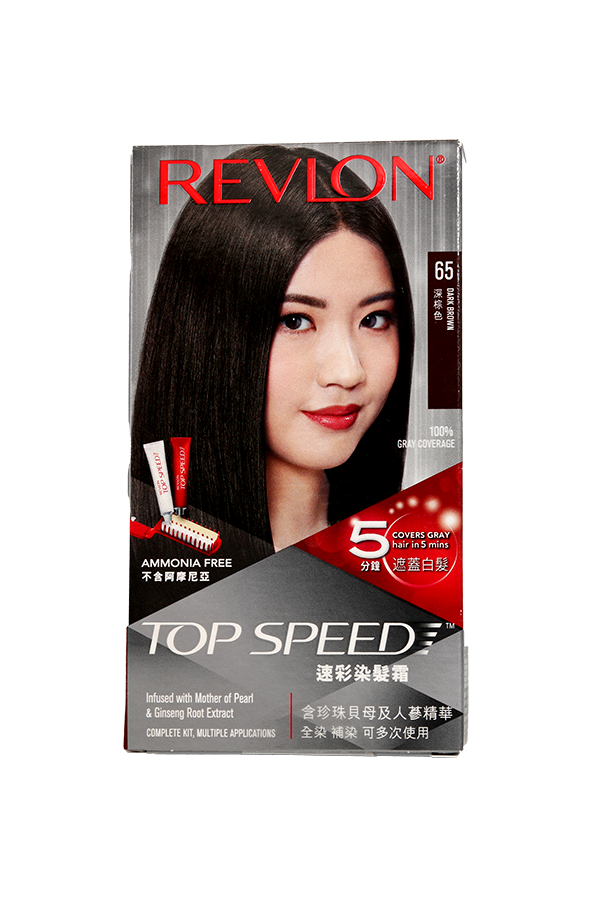Revlon Top Speed Hair Color 65 Dark Brown - LifePlus