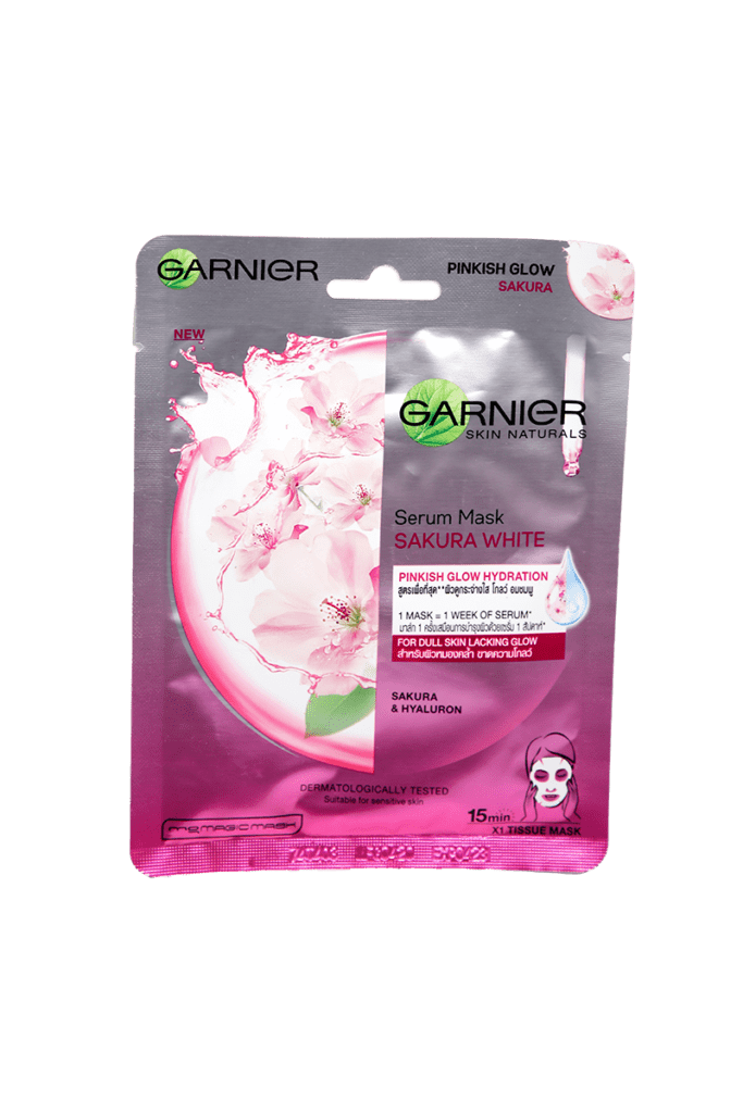 Garnier Face Mask Sakura White Super Hydrating Pinkish Glow Tissue #LTL ...