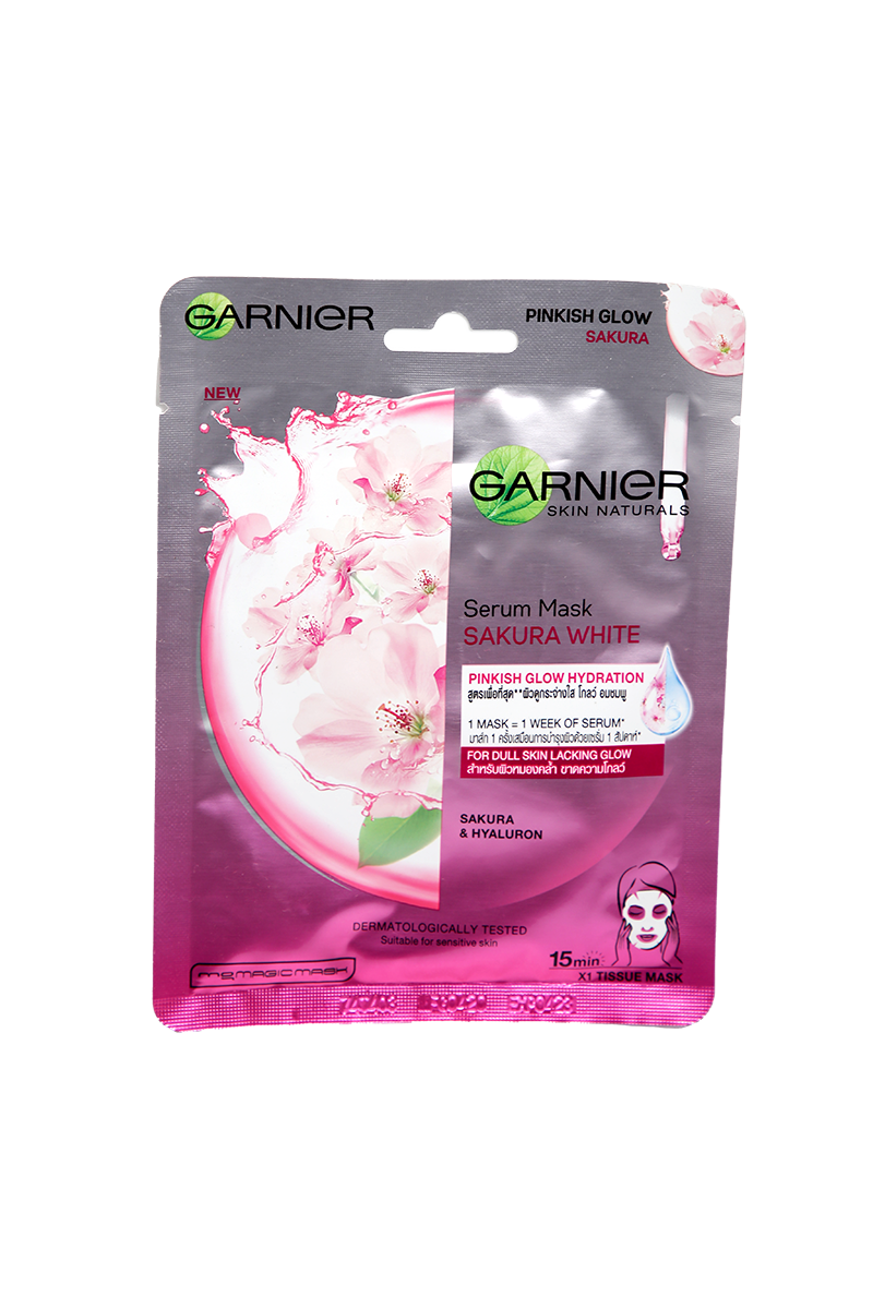 Garnier Face Mask Sakura White Super Hydrating Pinkish Glow Tissue #LTL ...