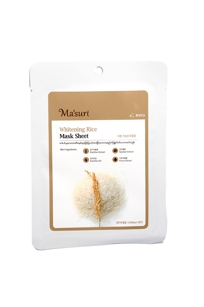 Ma'suri Face Mask Whitening Rice Sheet 22g - LifePlus