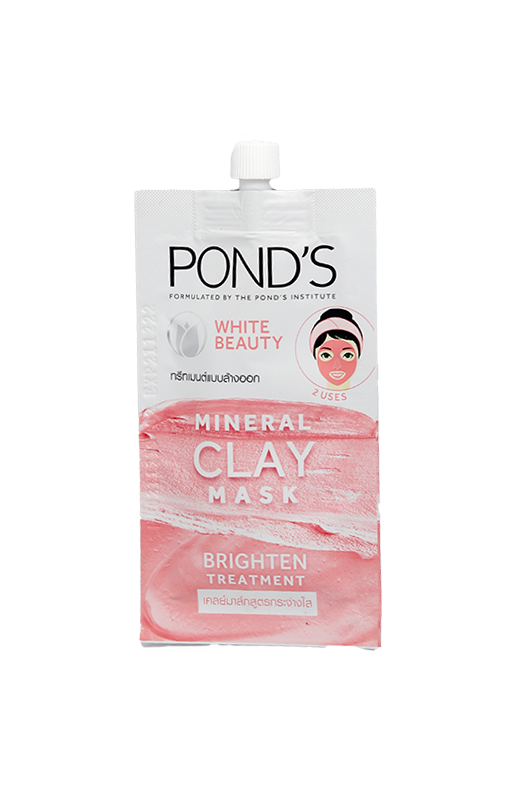 Pond's Face Mask White Beauty Brighten Treatment Skin Mineral Clay 8g ...