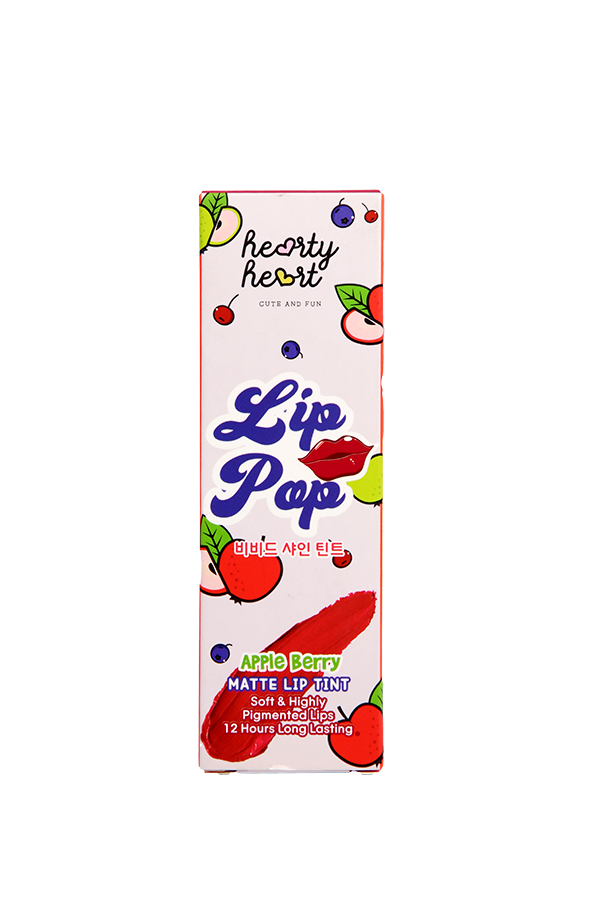 Hearty Heart Lip Tint Pop Matte #Apple Berry - LifePlus