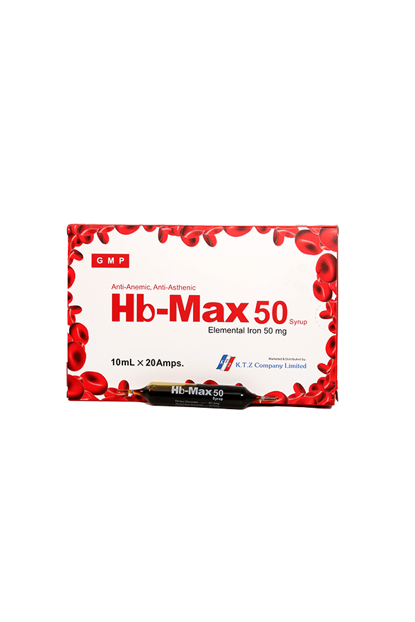 Hb-Max 50 Elemental Iron 50mg 10ml Amps 1's - LifePlus