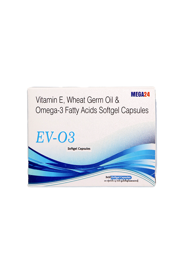 EV-03 Vitamin E, Wheat Germ Oil & Omega-3 Softgel Cap 3x10's(30's ...