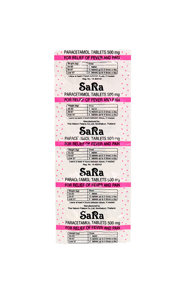 SaRa Paracetamol 500mg Tab 10's - LifePlus