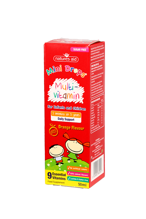 Natures Aid Mini Drops Vitamin D3 400iu Syrup 50ml - LifePlus