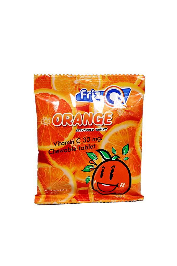 Friz C Orange Flavoured Vitamin C 30mg Chewable Tab 24.5g - LifePlus