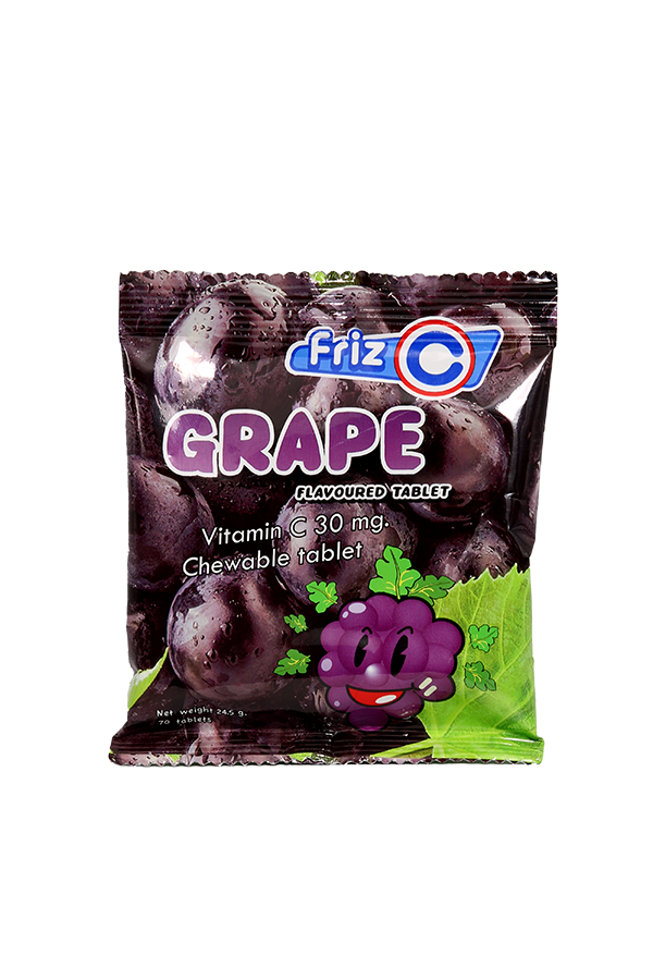 Friz C Grape Flavoured Vitamin C 30mg Chewable Tab 24.5g - LifePlus
