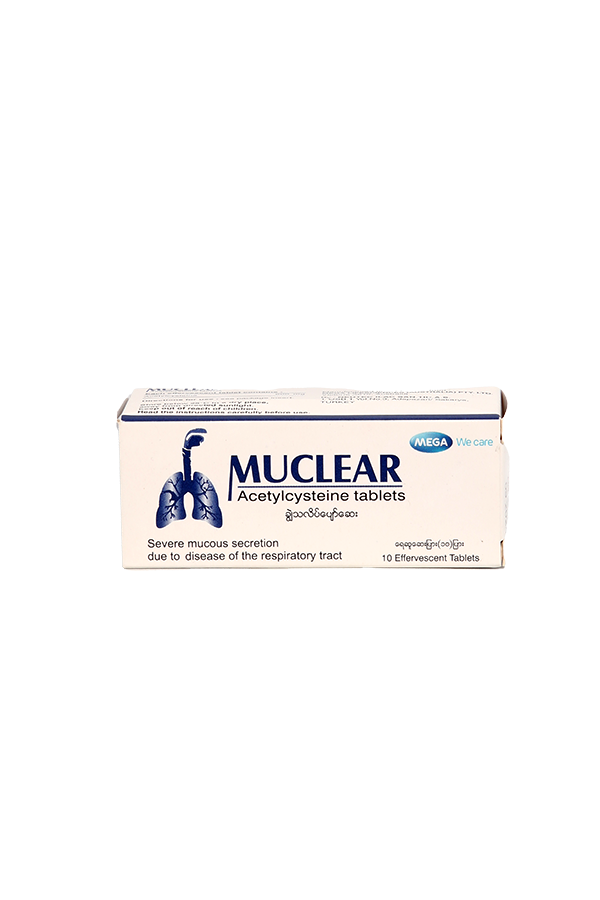 Muclear Acetylcysteine 600mg Effervescent Tab 10's - LifePlus Pharmacy