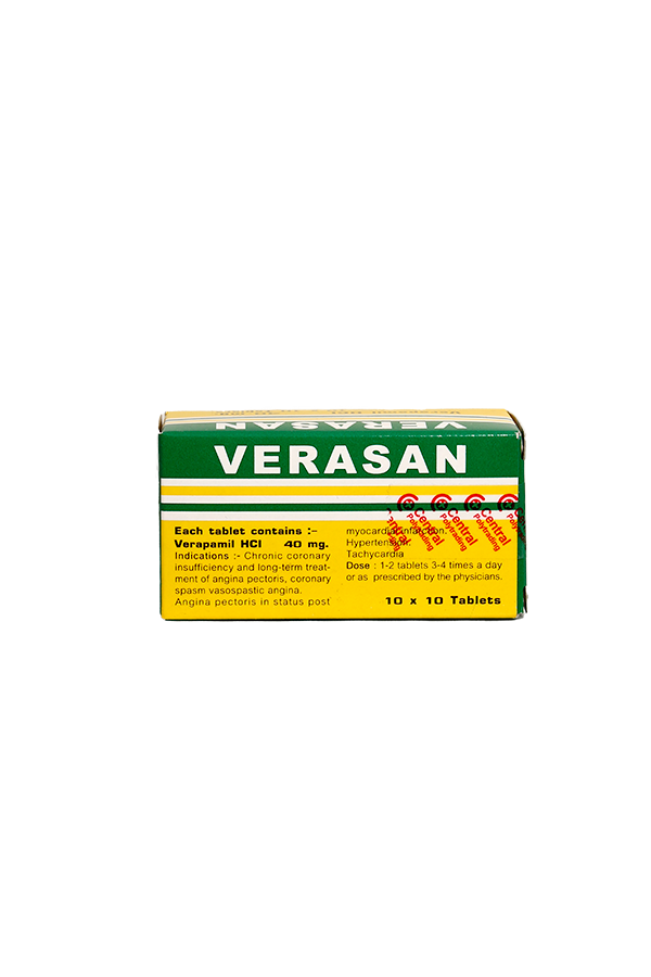 Verasan Verapermil 40mg Tab 10's - LifePlus Pharmacy