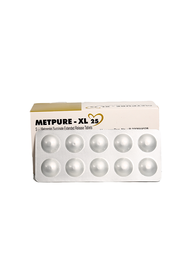 Metpure-XL Metoprolol 25mg Tab 10's - LifePlus