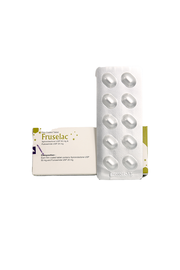Fruselac Spirnolactone 50mg+Furosemide 20mg Tab 10's - LifePlus