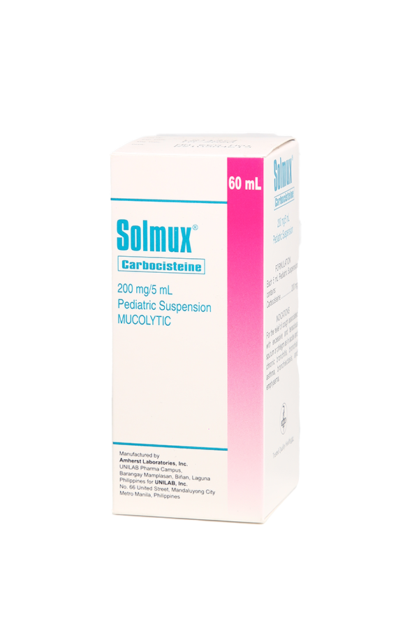 Solmux Carbocisteine 200mg/5ml Pediatric Susp 60ml - LifePlus Pharmacy