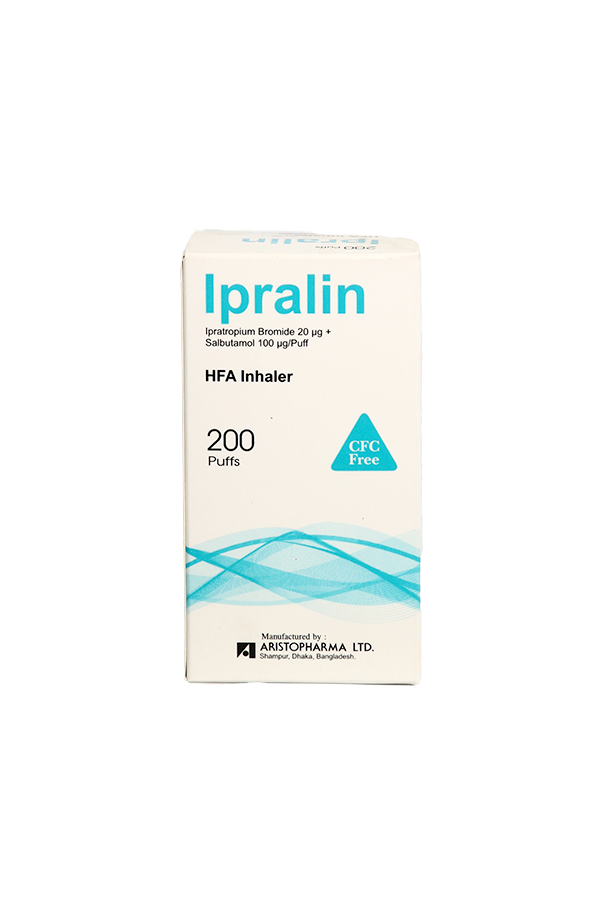 Ipralin Ipratropium And Salbutamol Inhaler 200 Puffs - LifePlus