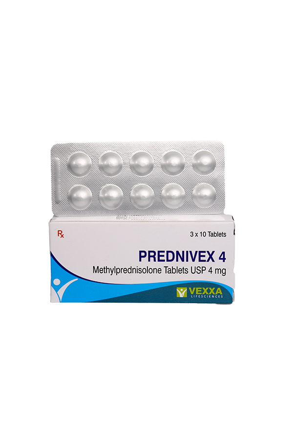 Prednivex Methylprednisolone USP 4 Mg Tab 10's - LifePlus