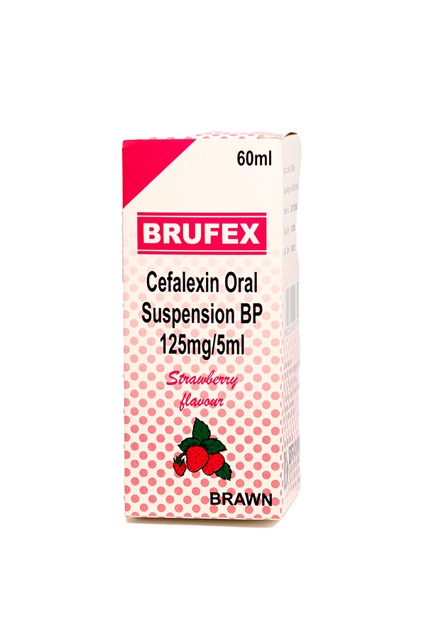 Brufex Cefalexin BP 125mg/5ml Dry Syrup 60ml - LifePlus