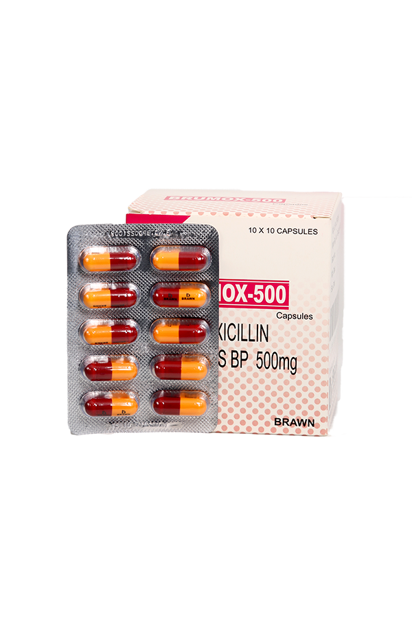 Brumox Amoxicillin BP 500mg Cap 10's - LifePlus