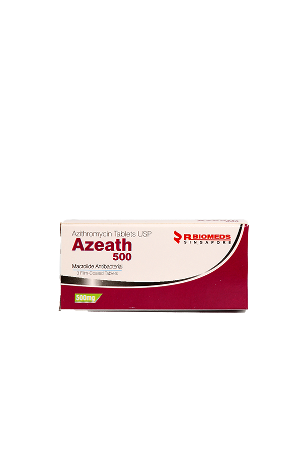 Azeath Azithromycin 500mg Tab 3's - LifePlus
