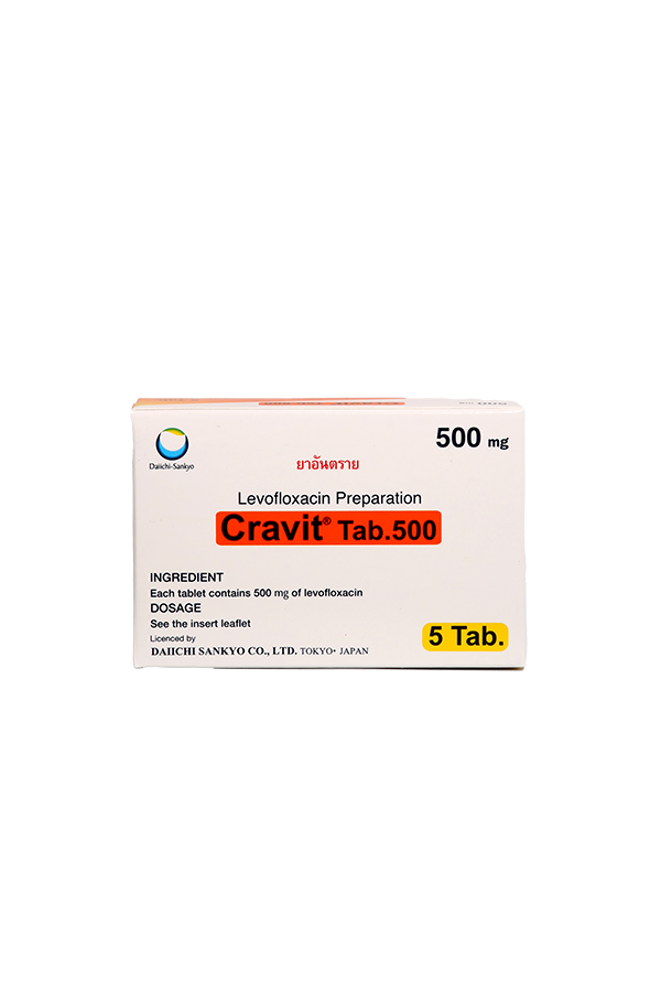 Cravit Levofloxacin Tab 500mg 5's - LifePlus