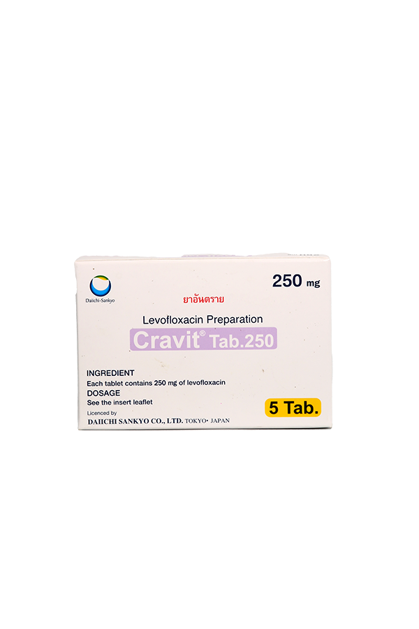 Cravit Levofloxacin Tab 250mg 5's - LifePlus