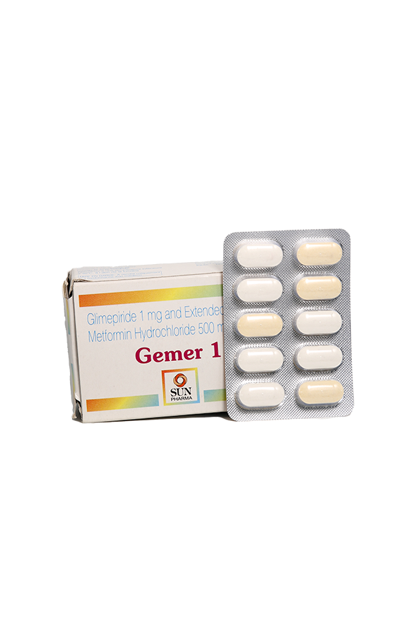 Gemer Glimipride, Metformin 1mg 10's - LifePlus