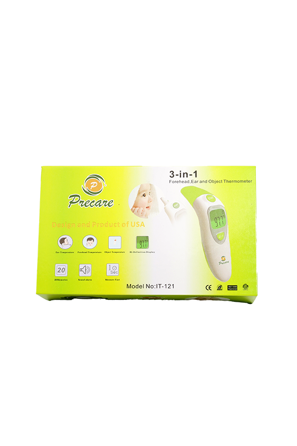 Precare 3 In 1 Infrared Thermometer Model No IT121 - LifePlus