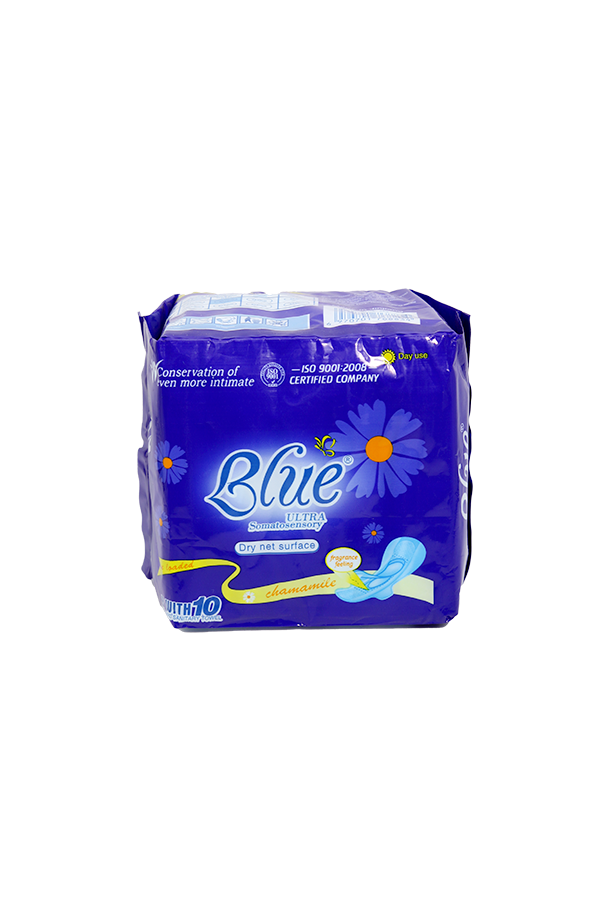 Blue Sanitary Ultra Day Wing PFP Blue 245mm 10's - LifePlus