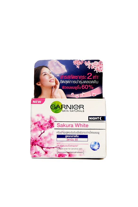 Garnier Sakura White Pinkish Radiance Sleeping Night Cream #LTL-S012234 18ml - LifePlus