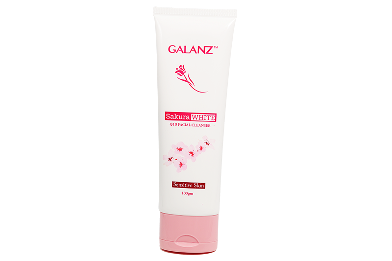Galanz Facial Cleanser Sakura White Q10 #Sensitive Skin 100g - LifePlus