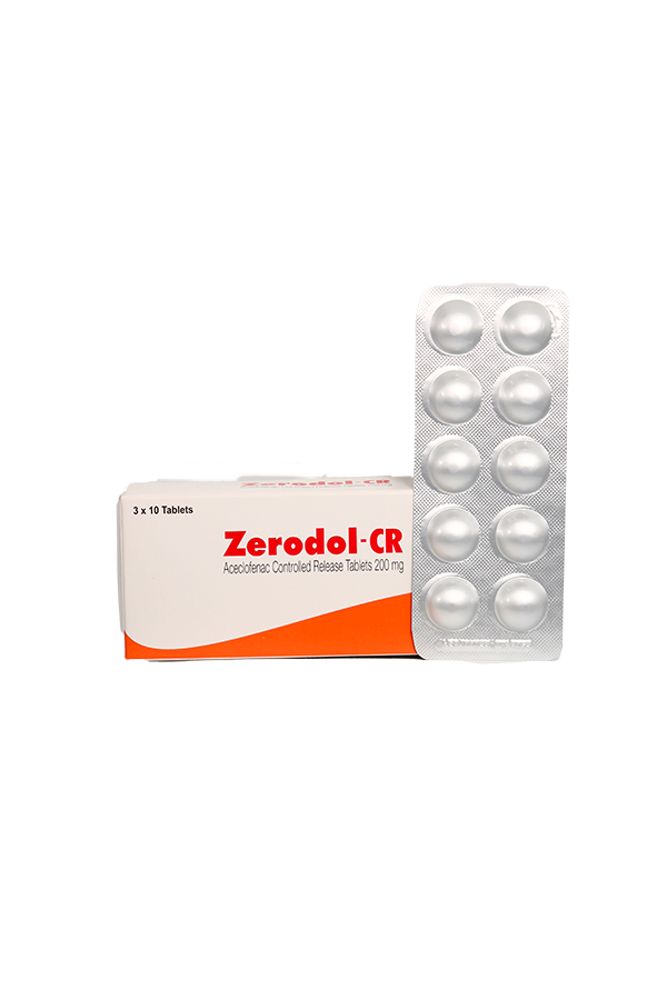 Zerodol-CR Aceclofenac 200mg Tab 10's - LifePlus