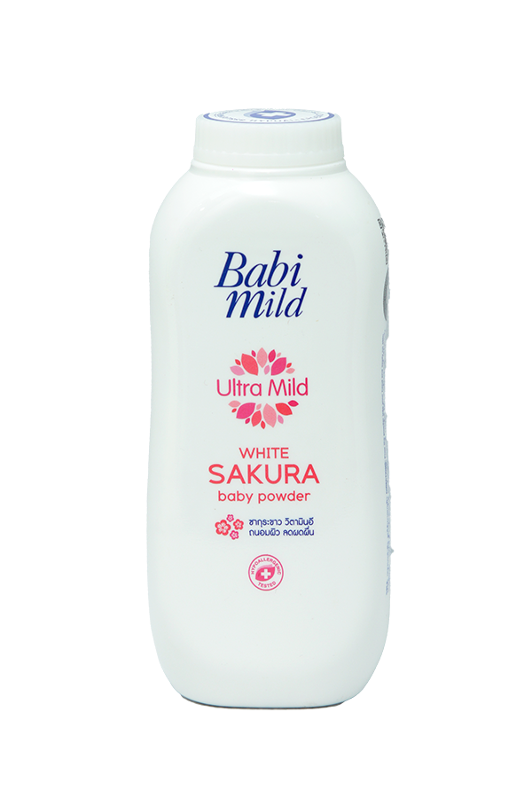 Babi Mild Powder Ultra Mild White Sakura 180ml - LifePlus