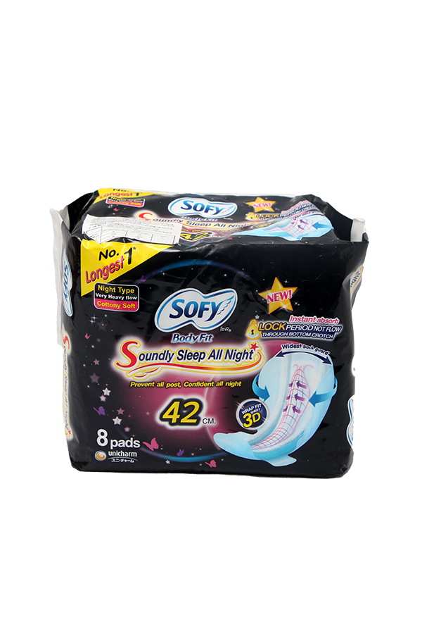 Sofy Body Fit Sanitary Soundly Sleep All Night Wing 42cm 8Pads - LifePlus
