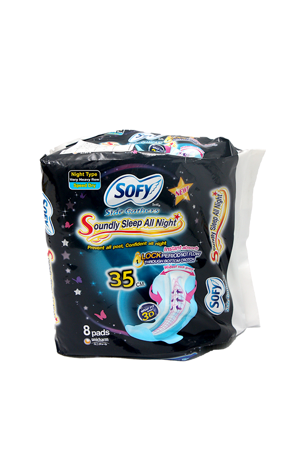 Sofy Side Gathers Soundly Sleep All Night 35cm 8Pads - LifePlus