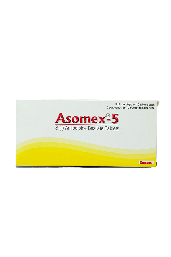 Asomex S(-) Amlodipine 5mg Tab 10's - LifePlus