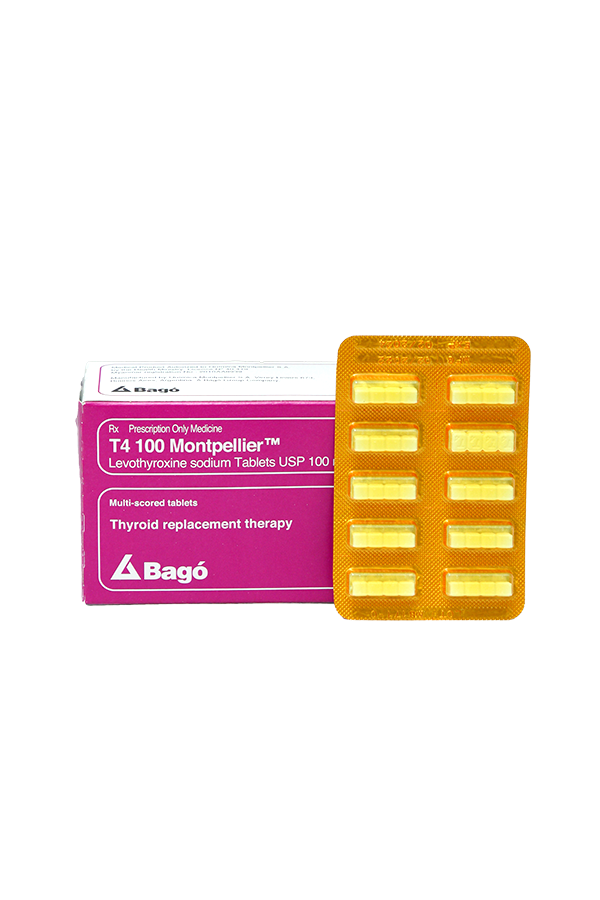 T4 Levothyroxine 100mcg Tab 10's - LifePlus
