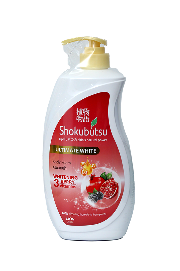 Shokubutsu Body Foam Whitening Berry 900ml - LifePlus