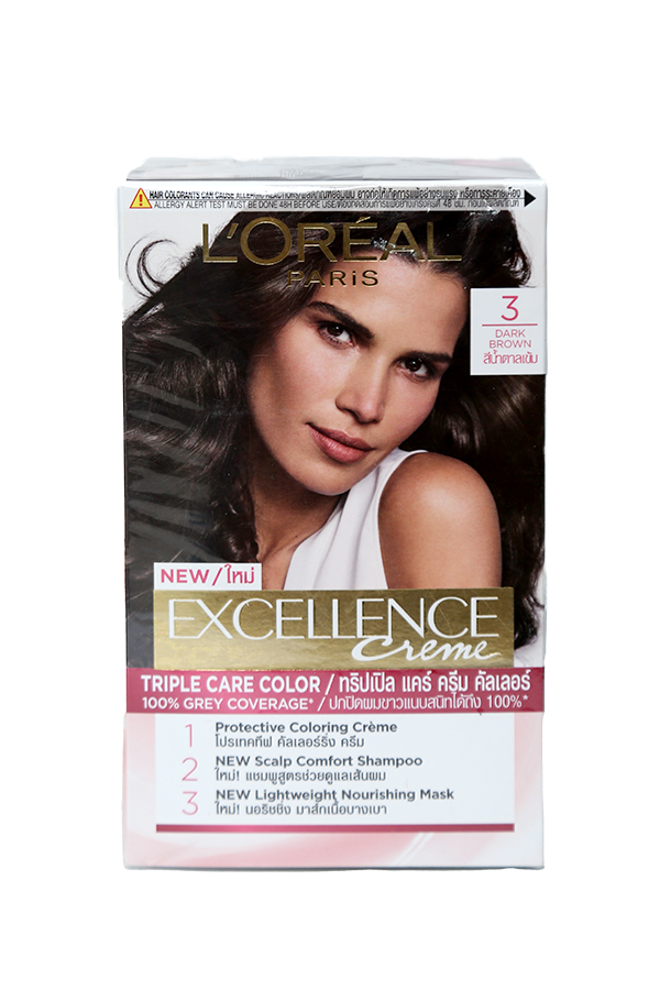 L'oreal Excellence Creme 3 Dark Brown 172ml - LifePlus