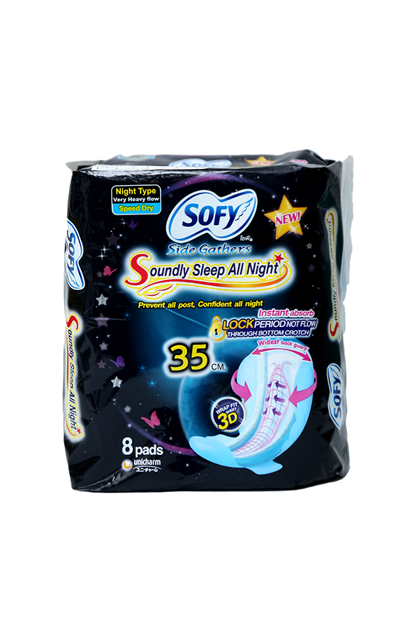 Sofy Body Fit Sanitary Soundly Sleep All Night Wing 35cm 8's - LifePlus
