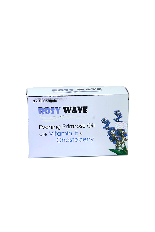 Rosy Wave Evening Primrose Oil With Vitamin E & Chasteberry Soft Cap 10 ...