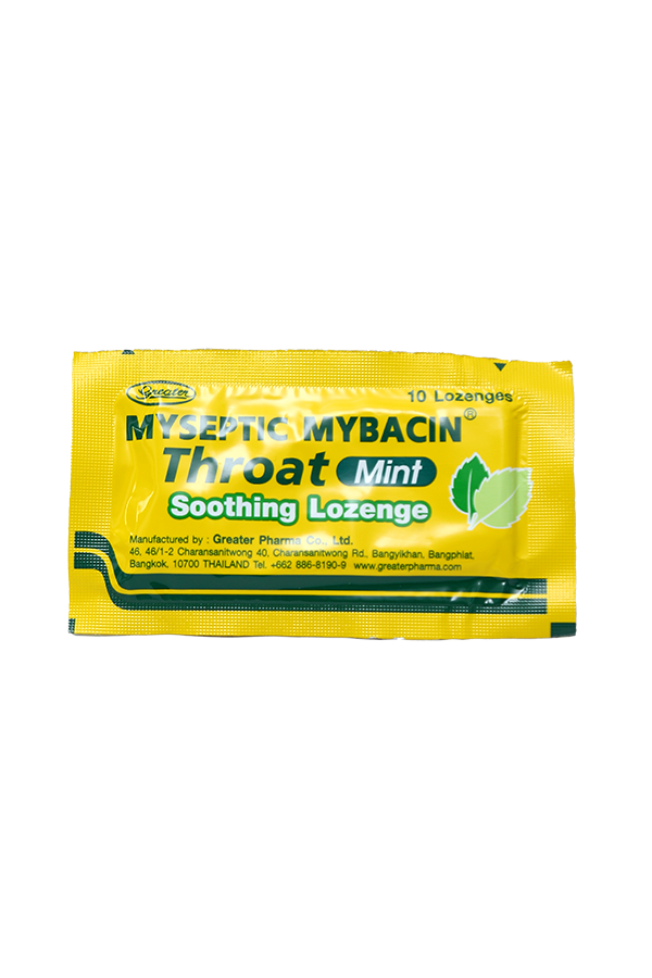 Myseptic Mybacin Throat Mint Lozenge 10's - LifePlus