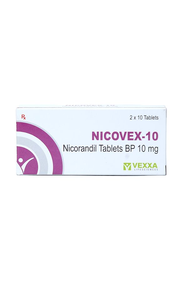 Nicovex Nicorandil 10 Mg Tab 10's - LifePlus