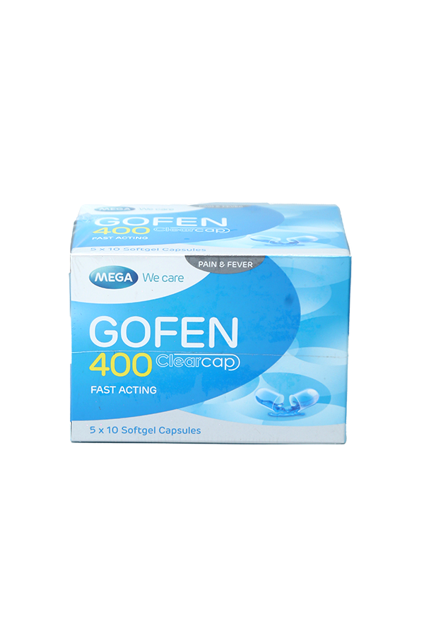 Gofen Ibuprofen 400mg Clear Cap 10's - LifePlus